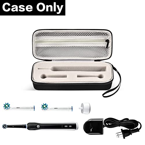 Travel Case Compatible with Oral-B Pro 1000 2000 3000 3500 CrossAction/ Smart 1500 Electric Toothbrush, Power Rechargeable Tooth Brushes Storage Holder Cover Bag for Brush Head, Charger(Box Only)