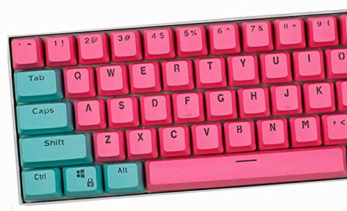 87/104 Keys Miami Doubleshot PBT Backlit Translucent Keycap Key caps ANSI/ISO Layout OEM Profile for 60%/87 TKL/104/108 Cherry MX Mechanical Gaming Keyboard (104 Keys)
