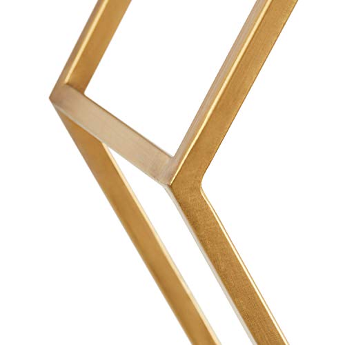 Amazon Brand β Rivet Modern Hexagon Honeycomb Floating Wall Shelf Unit with Glass Shelves - 28" x 28" x 6", Gold