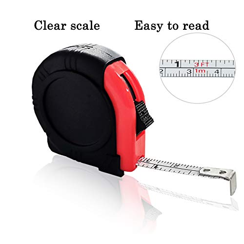 1m/3ft Retractable Tape Measure Mini Keychain Metric/Inch Measuring Tape Portable Tape Ruler with Stable Slide Lock for Body Measuring, Kids