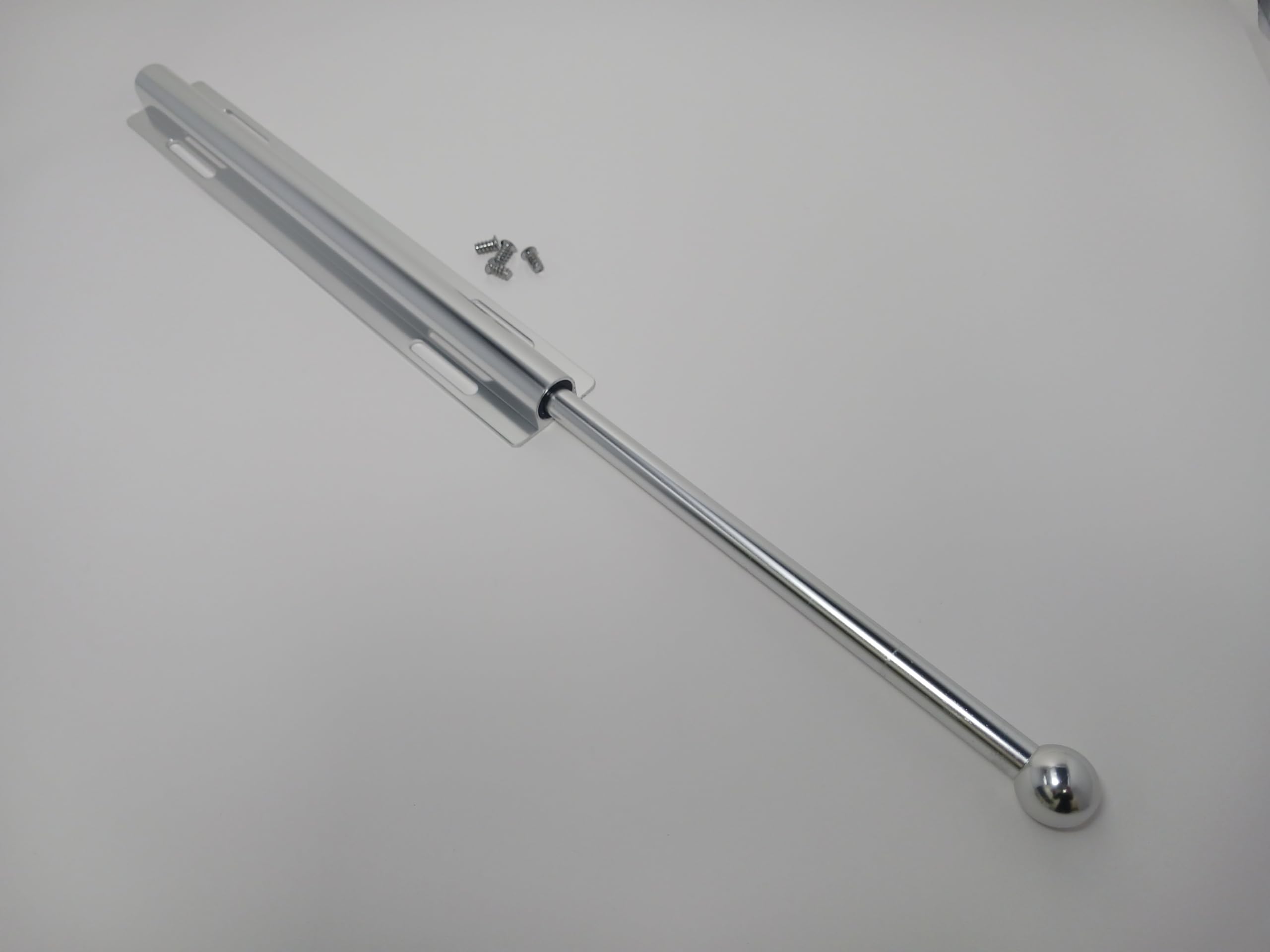 12-Inch Long Expendable and Reversible Pullout Closet Wardrobe Valet Rod with Installation screws (Matte Brass)