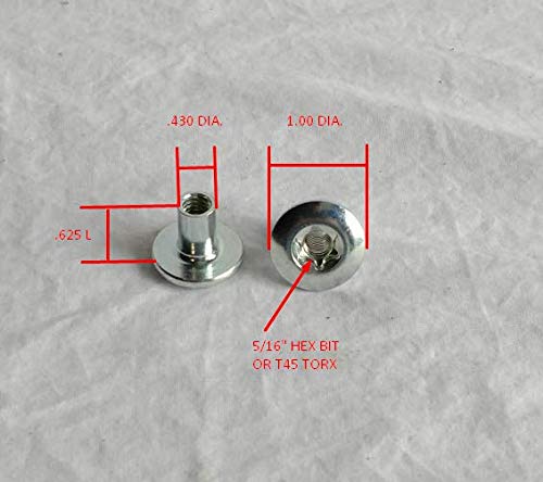 8 Pcs 5/16" Thread Torx Truss Dome Head Nut & 8-5/16"x 2" Carriage Bolts Trailer