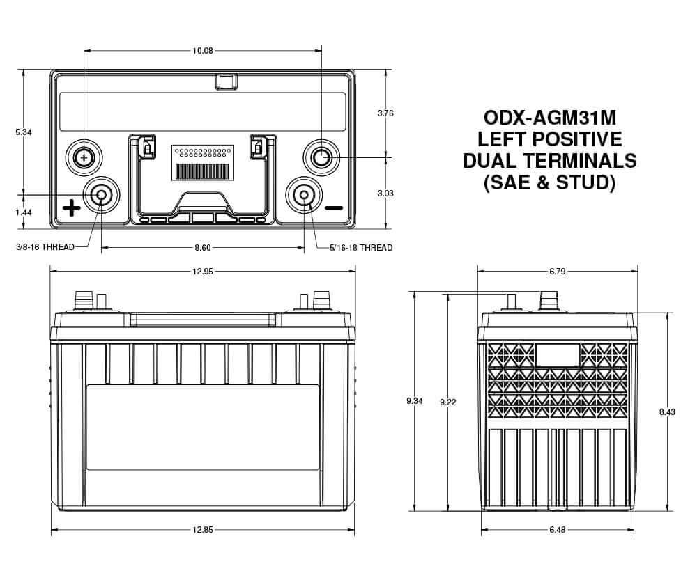 Odyssey Battery ODX-AGM31M Extreme Series AGM Battery