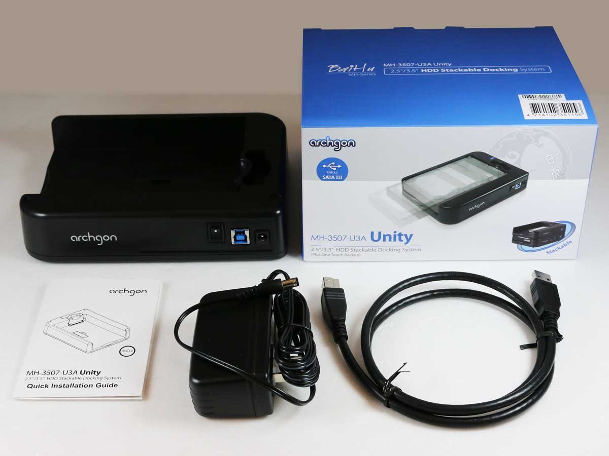 Archgon MH-3507-U3A USB 3.0 2.5"/3.5" Hard Drive Docking Station Optimized for UASP & SATA III 6.0 Gbps Transfer Rate
