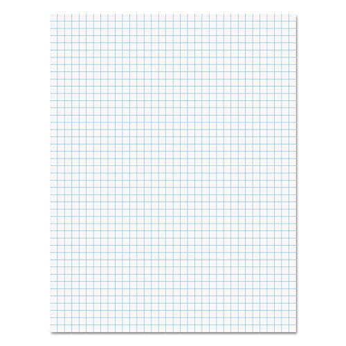 Ampad 8 1/2 x 11 Inches White Quad Pad, 4 Square Inch, 50 Sheets, 1 Each (22-030C)