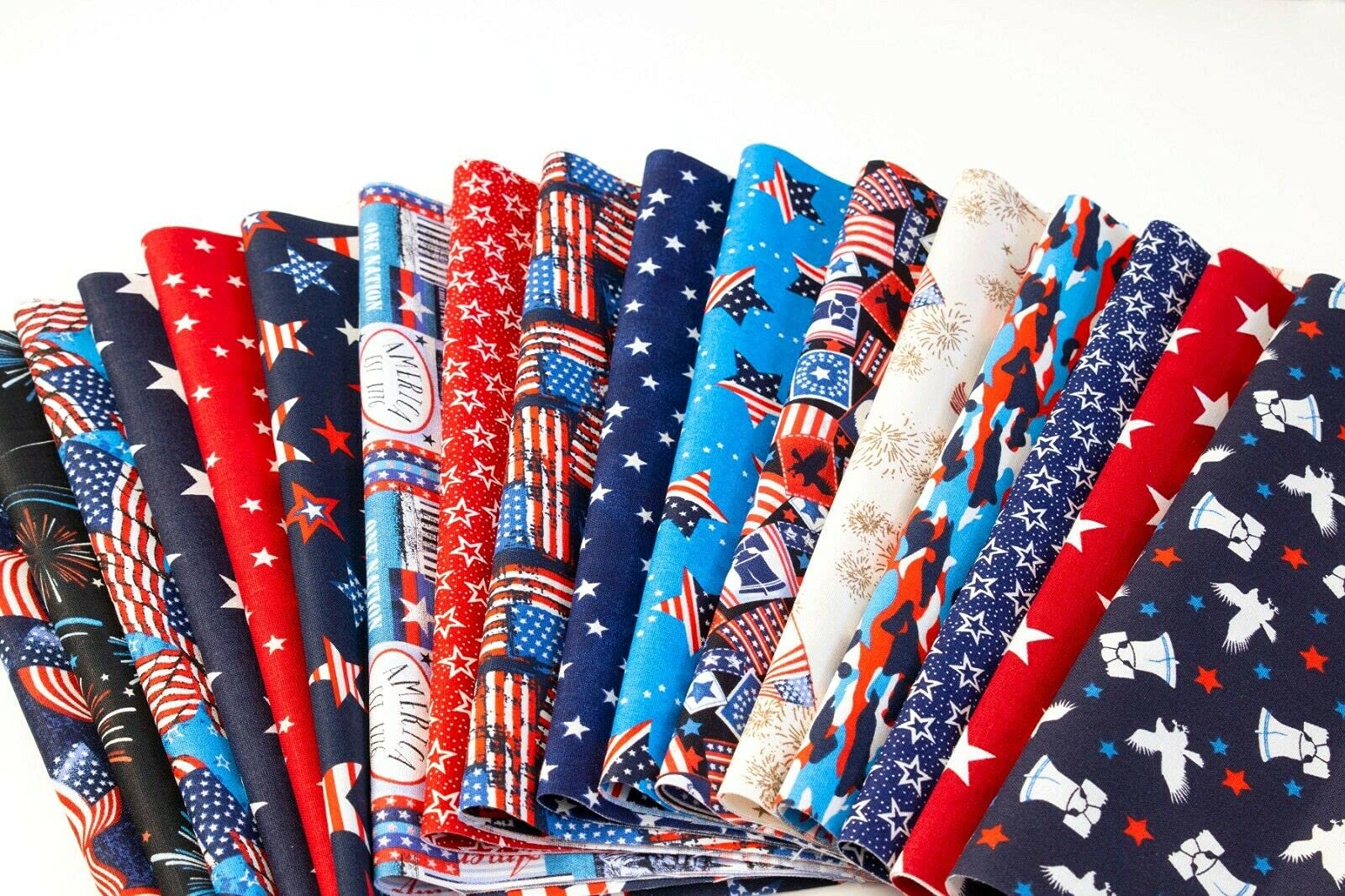 102 America Patriotic pre Cut Charm Pack 5" Squares 100% Cotton Fabric Quilt