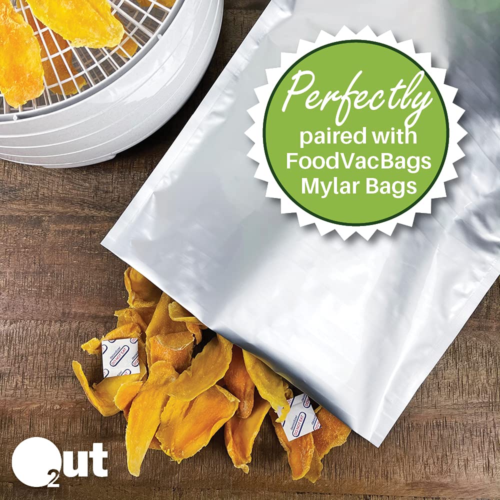 100cc O2 Out Oxygen Absorbers, Scavengers Packets, FoodVacBags Vacuum Sealer Bag or Mylar Bag Long Term Food Storage (100)