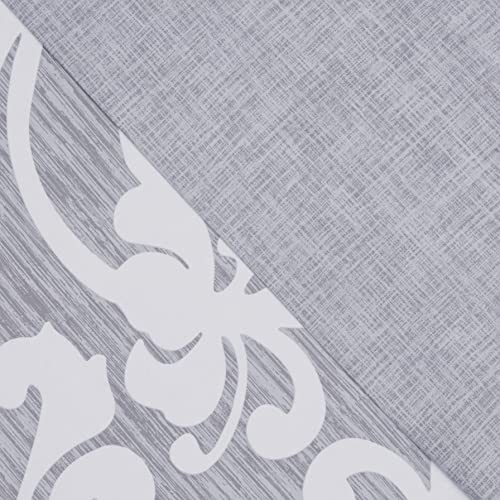 Amazon Basics Ultra-Soft Lightweight Reversible Microfiber Comforter Bed-in-a-Bag, 7-Piece Set, Full/Queen, Gray Medallion