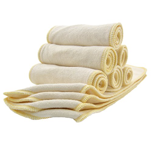 ALVABABY 12PCS Cloth Diaper Inserts 3-Layers Super Soft Inserts for Cloth Diapers and Cloth Diapers Covers 12X