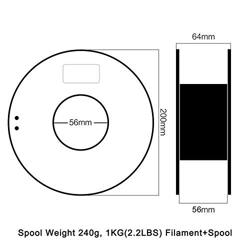 3D BEST-Q GF-ABS (Glass Fiber-infilled) White 1.75MM 3D Printer Filament, N.W. 1KG, Hight Hardness&Toughness (White)