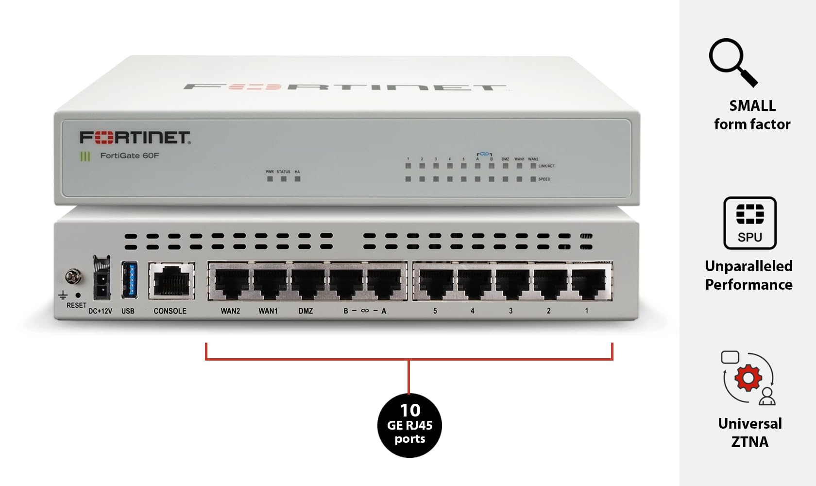 Fortinet FortiGate 60F Hardware, 36 Month Unified Threat Protection (UTP), Firewall Security