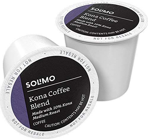 Amazon Brand - 100 Ct. Solimo Dark Roast Coffee Pods, Compatible with Keurig 2.0 K-Cup Brewers & 100 Ct. Solimo Medium Roast Coffee Pods, Kona Blend, Compatible with Keurig 2.0 K-Cup Brewers