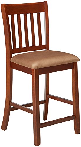 5-Piece Counter Height Dining Set Red Brown and Tan 150154