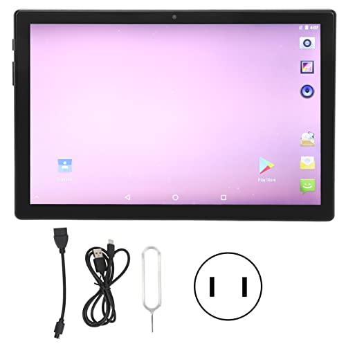 10.1 Inch Tablet, 5G WiFi 8G RAM 256G ROM Octa Core Processor Portable Tablet 100240V for Travel for Home (US Plug)