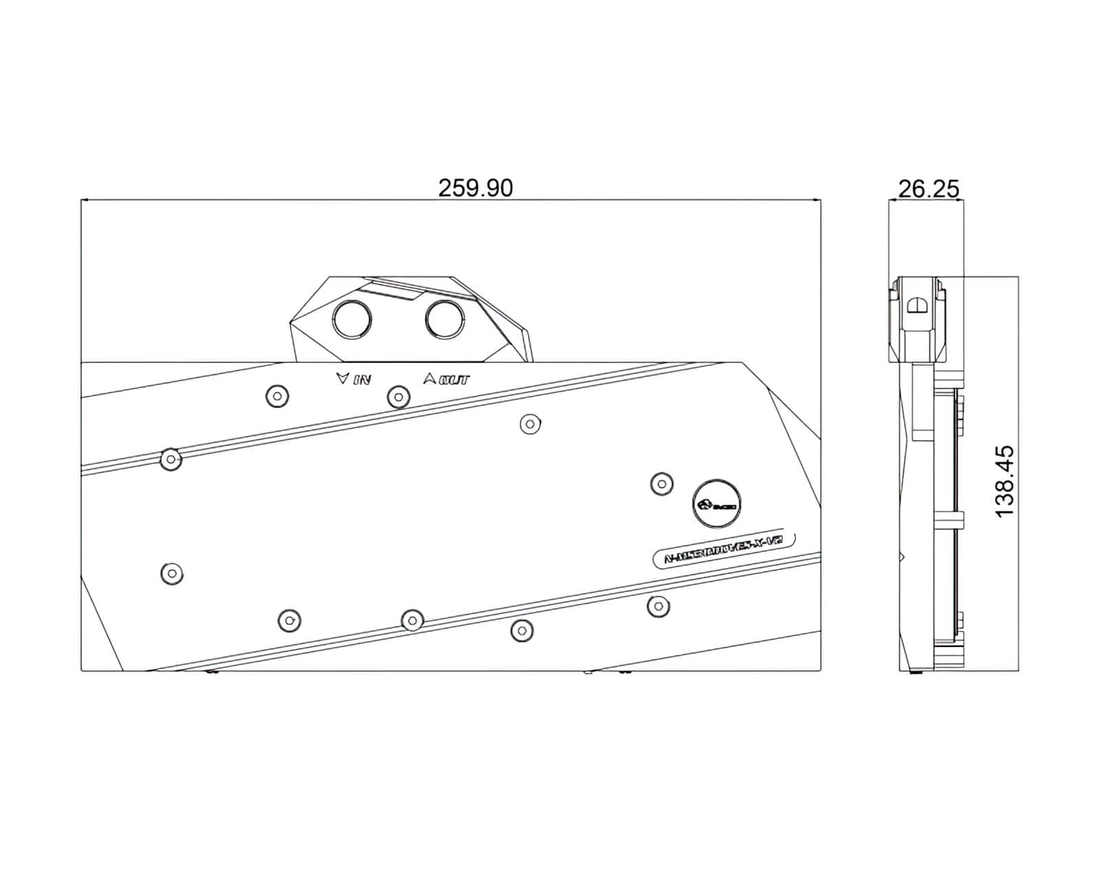 Bykski Full Coverage GPU Water Block and Backplate for MSI RTX 3090 Ventus (N-MS3090VES-X-V2)