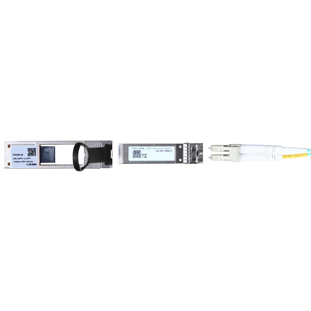 40G QSFP+ to 10G SFP+ QSA Adapter Converter Module for Mellanox MAM1Q00A-QSA, Dell 407-BBRO, Juniper, Arista, Extreme, Nokia 474938A, H3C and More, Support All SFP+ Modules and Cables Reach