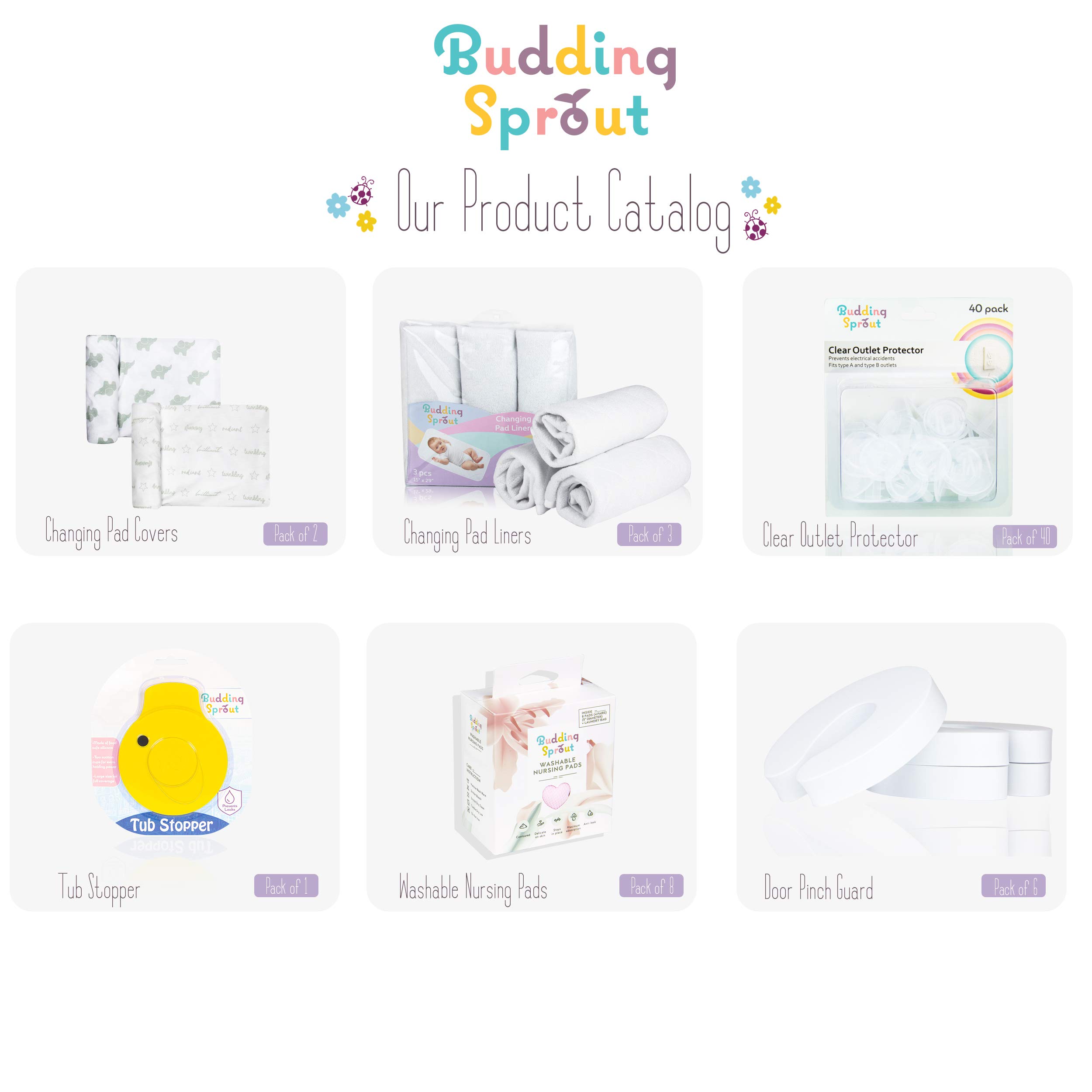 Budding Sprout Durable Strong Safety Strap Lock 6-Set for Baby Safety - for Cabinet, Drawer, Fridge, Toilet, and Furniture - 3M Adhesive Easy Install No Tools Needed