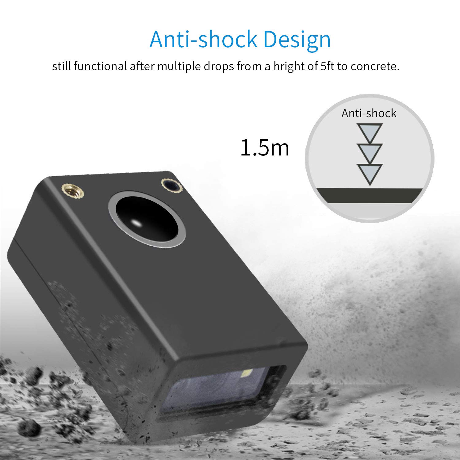2D Embedded Mini Barcode Reader Scanner Scan, Symcode QR Barcode Reader Module Scanner with Auto Sensing Cell Phone Computer Screen Scan