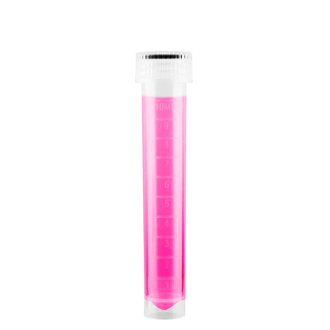 Bluecel 10ml Lab Plastic Frozen Test Tube Vial Seal Ring Container with Screw Caps and Scale (50)