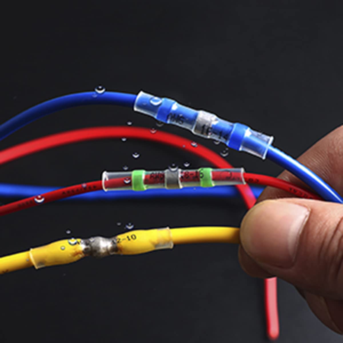120 PCS Heat Shrink Butt Connectors,Heat Shrink Wire Connectors,Waterproof Wire Connectors,Electrical Connectors Kit,Can be Ideal Used in Marine and Automobile Applications