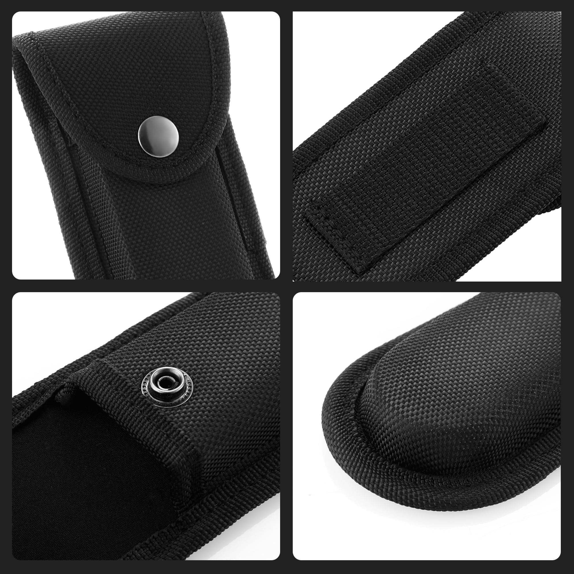 2 Packs Nylon Pocket Knife Sheath, 4'' Multitool Pouch, Folding Knife Belt Sheath with Snap Closure and Vertical Carry Belt Loop, Multitool Case for Outdoor or Daily Use, Medium Size