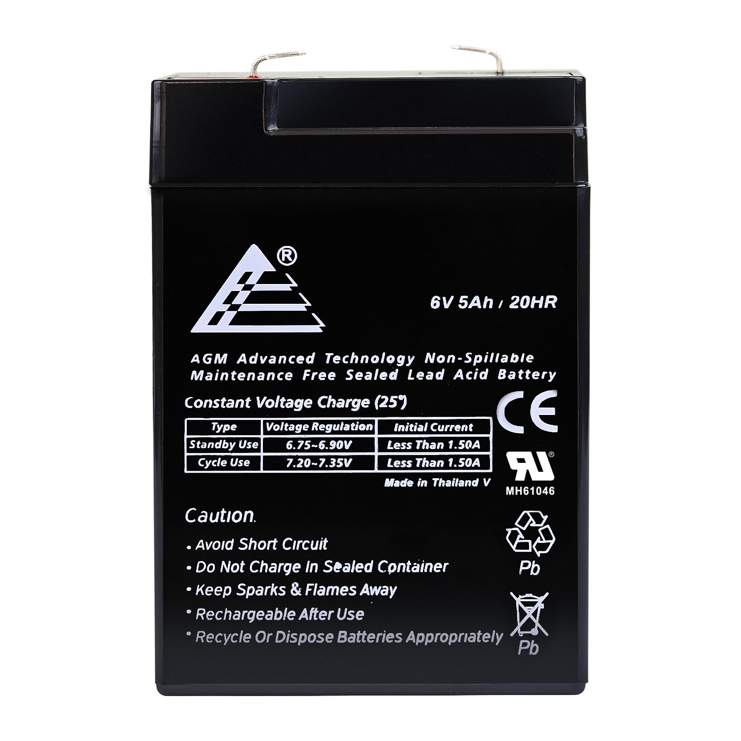 ExpertPower 6V 5AH AGM SLA Rechargeable Battery Replaces 4ah 4.5ah
