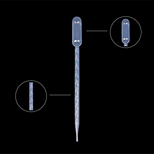 40Pcs 3ml Plastic Transfer Pipettes by VCCGY, Disposable Droppers for Watercolor Art, Science Laboratory, Handmade (Transparent-40pcs)1