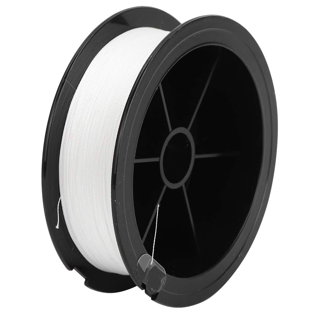 100M Fishing Line,Durable Pe Fish Line,Not Easy to Roll 4 Weave Anti Bite Strong Tension Tackle Accessory(3.5in-White 1.0)