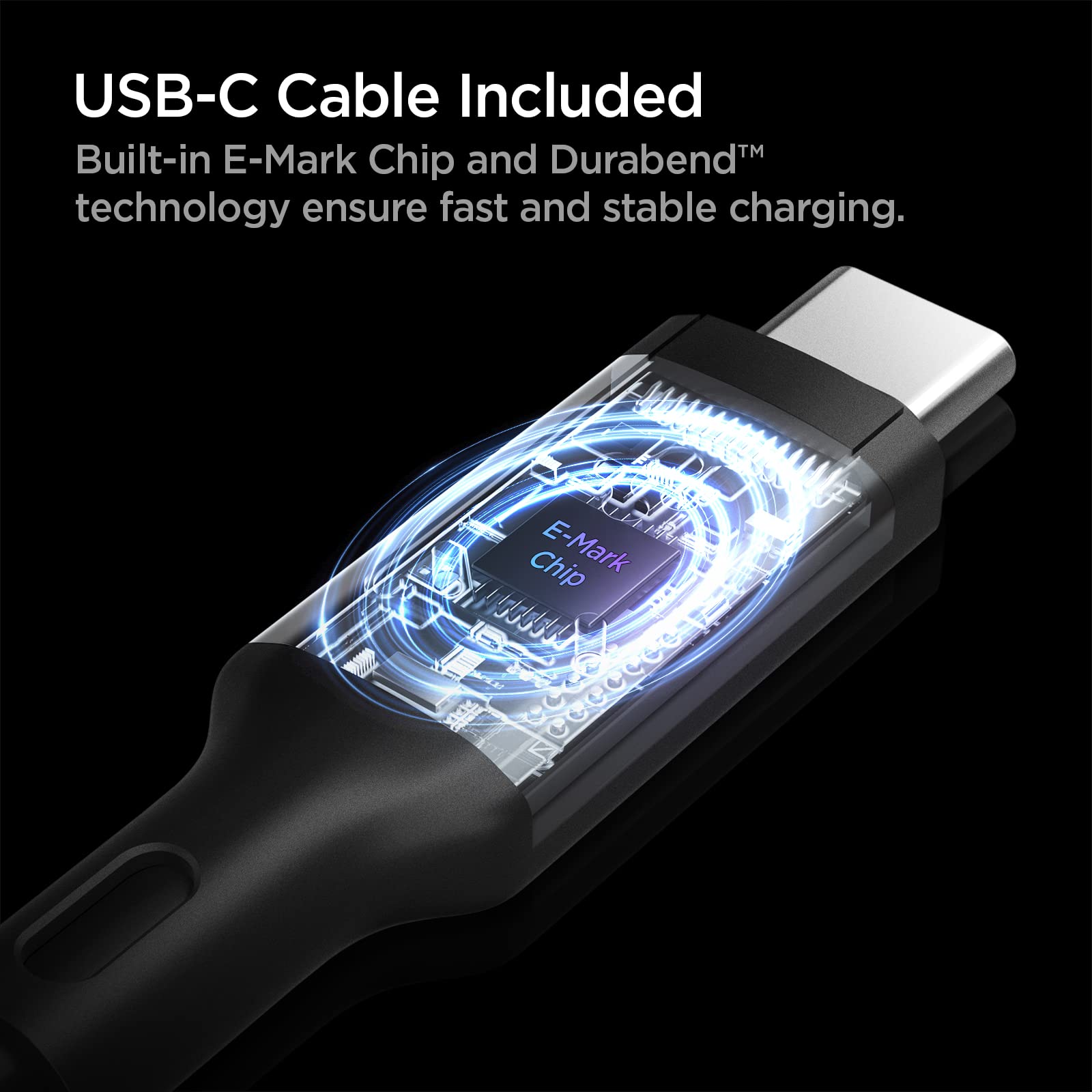 USB C Charger, Spigen [GaN Fast] 45W PD 25W PPS Super Fast Charge Type C for Galaxy S25 Ultra S25 Plus S25 S24 Z Fold Flip 6 5 4 Pixel Fold 8 8a Pro 7 Tab S9 iPad (Cable Included/Foldable Plug)