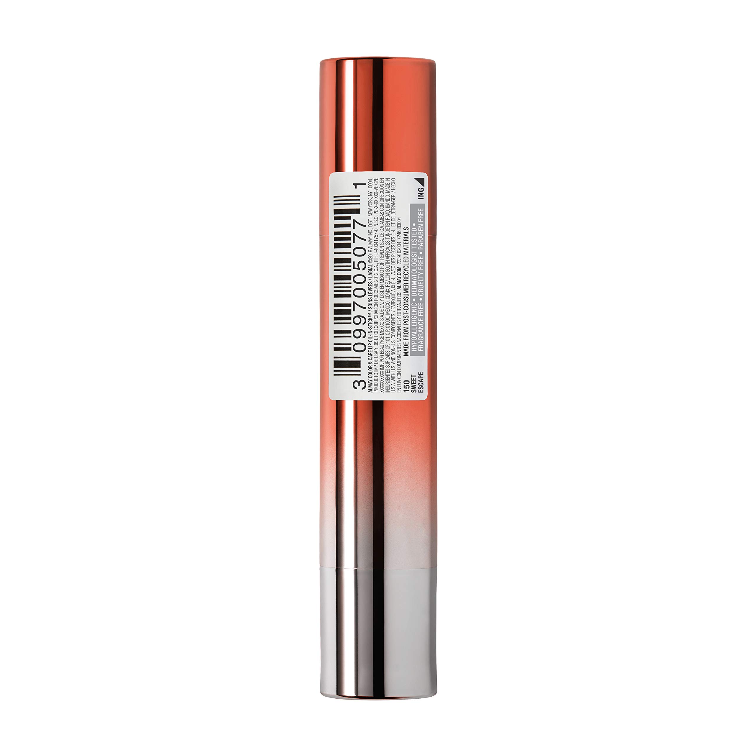 Almay Color & Care Lip Oil In Stick, Sweet Escape 150, 0.09 Oz