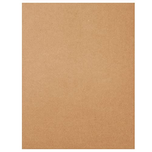 50 Sheets of Brown Kraft Paper or Wedding, Party Invitations, Announcements, Drawing, DIY Projects, Arts and Crafts, Scrapbooking, Letter Size, 176gsm (8.5 x 11 Inches)