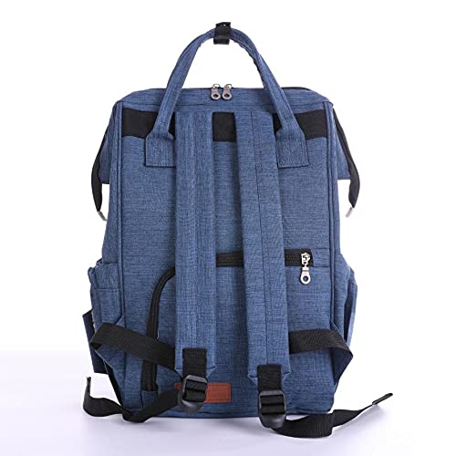 Diaper Bag Backpack, Japhet Multi-Function Waterproof Baby Bag for Boys Girls, Multifunctional Travel Diaper Backpack for Moms Dads, Large Capacity, Durable, Blue