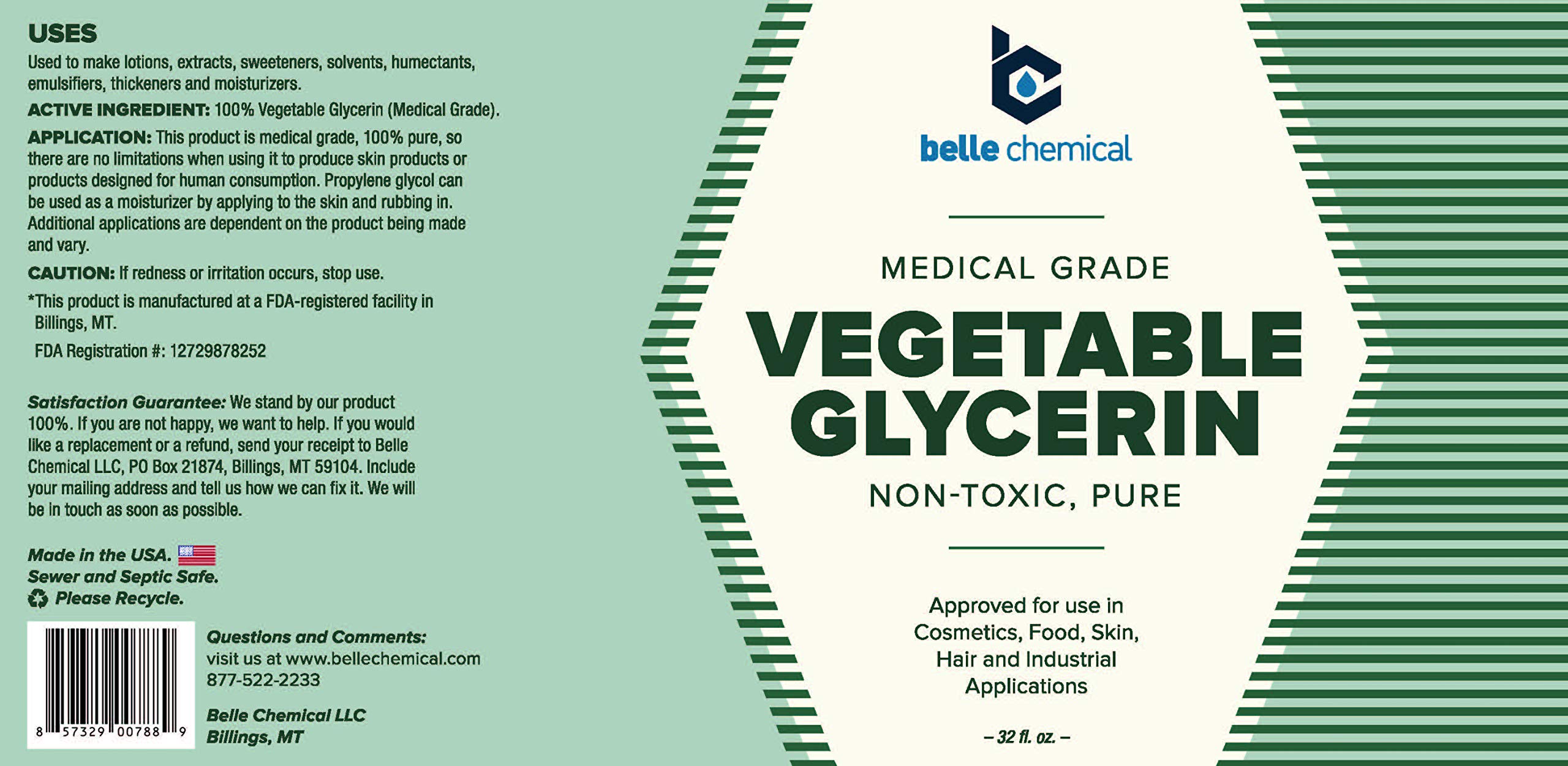 Medical Grade Vegetable Glycerin - Non-Toxic, 100% Pure