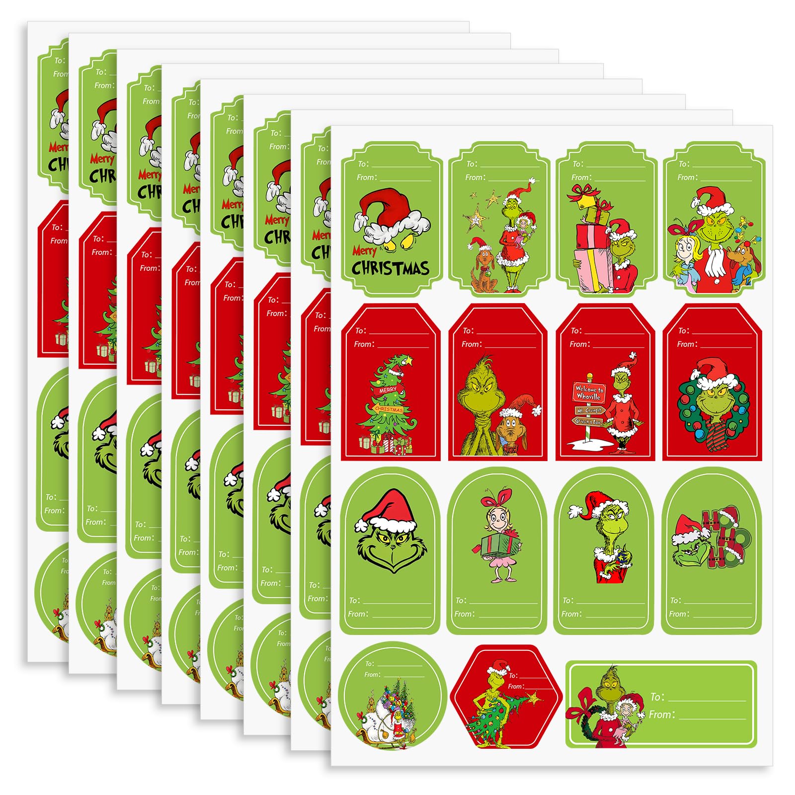 120 Pcs Christmas Gift Tags - Christmas Presents Stickers - Self Adhesive Christmas Gift Name Labels Gift Wrap -Christmas Wrapping Paper Stricker Holiday Decor (CCC)