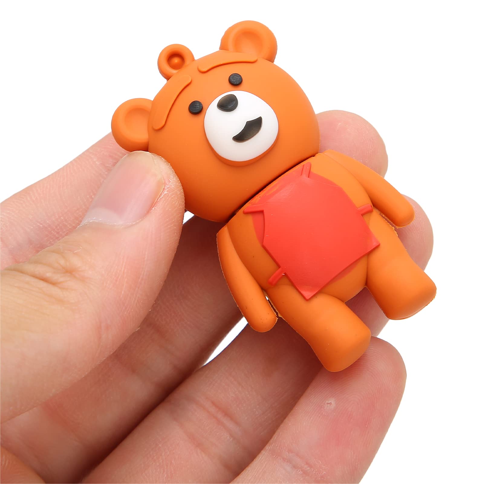 128GB Bear USB Flash Drive, High Speed U Disk Bulk Storage U Disk Cartoon Memory Thumb Stick U Disk Cute 16GB 32GB 64GB 128GB(#1)
