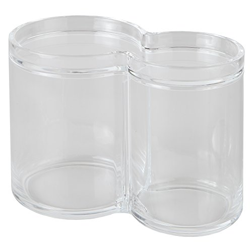 ARAD Acrylic Cotton Ball Holder, Storage Cotton Balls, Bathroom Storage, Makeup Organizer, Acrylic Container, Cotton Ball Organizer, Round Counter Organizer