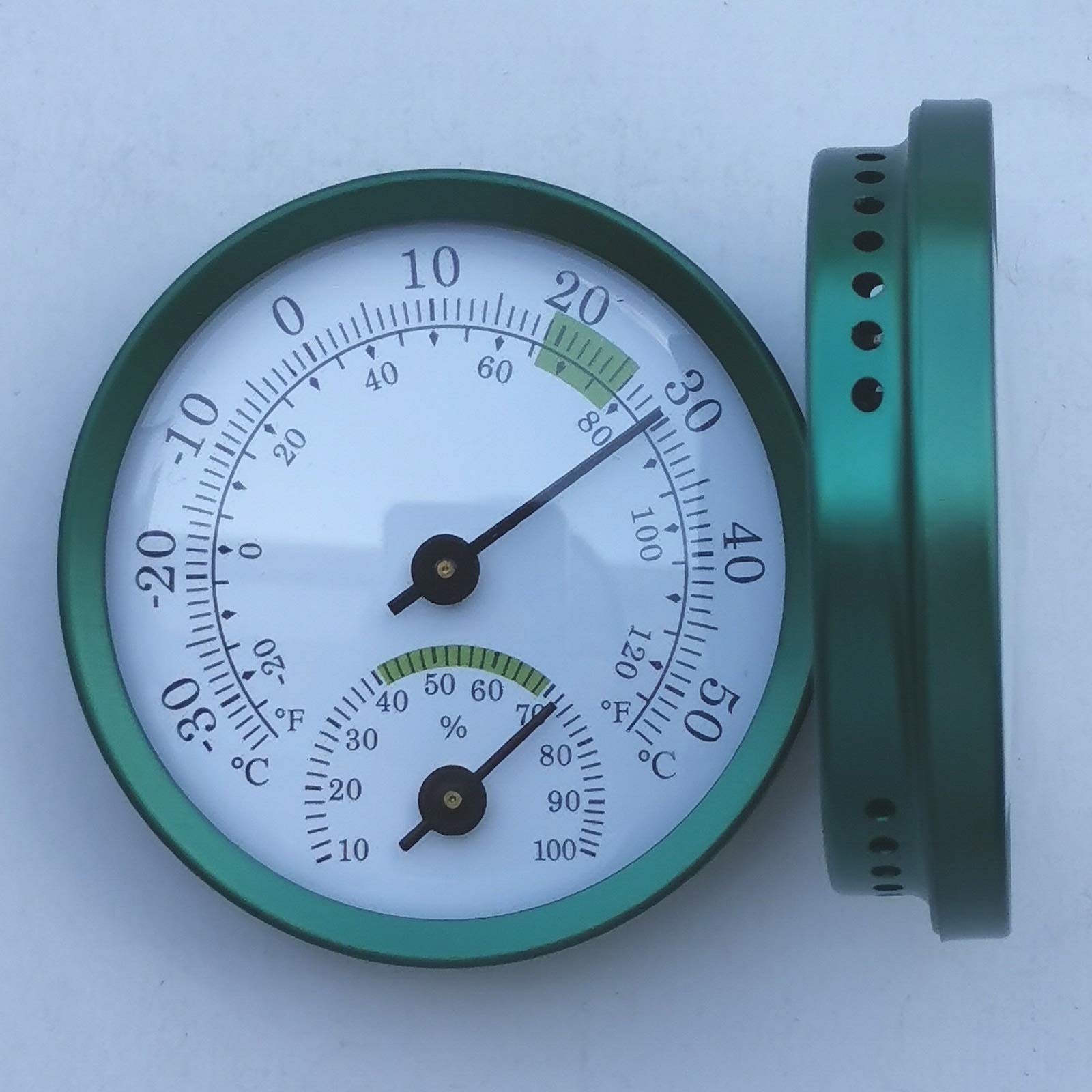 2-Pack Mini Thermometer Indoor and Humidity Gauge – Small Thermometer Hygrometer Analog Temperature Monitor for Home Wall Room Greenhouse Incubator Tank Decorative, NO Battery Needed