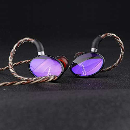 7Hz x Crinacle Salnotes Dioko HiFi 14.6mm Planar Diaphragm Driver in Ear Earphone IEMs with CNC Aviation-Grade Aluminum Case, Detachable 4-Core Litz OCC Copper Cable for Audiophile Musician Studio