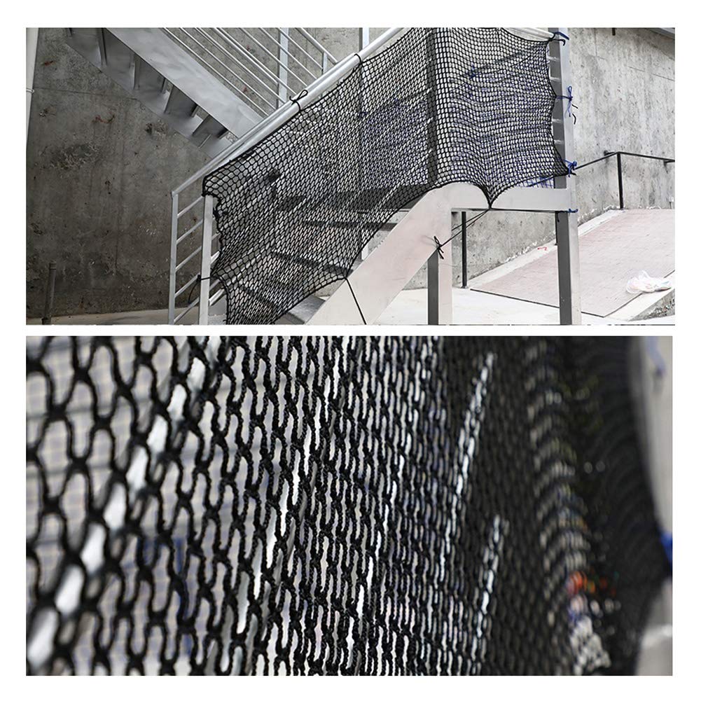 Black Stair Net Baby Protective Netting, Stairway Railing Safety Net for Children Pets Toys, Nylon Mesh Net for Balcony Banister Guard, Fence Net, Cargo Net (Size : 1x3m(3x10ft))