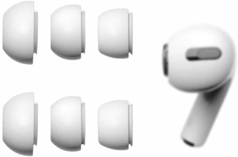3 Pairs Replacement Ear Tips in-Ear Silicone Eartips Accessories Small Medium Large Eartips for Apple Airpods Pro (S-White)