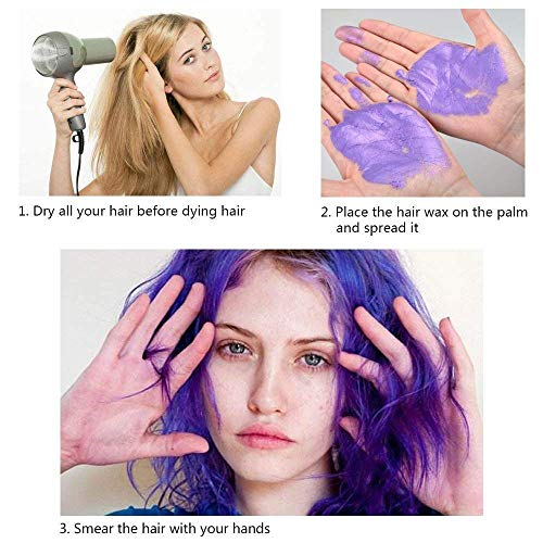 MOFAJANG Unisex Hair Wax Color Dye Styling Cream Mud, Natural Hairstyle Pomade, Washable Temporary,Party Cosplay (Gold)