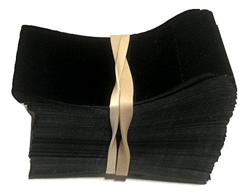 45 x 23 mm BLACK Perforated Shrink Band for Liquid Bottles of Many Types Fits 3/4" to 1" Diameter - Pack of 250