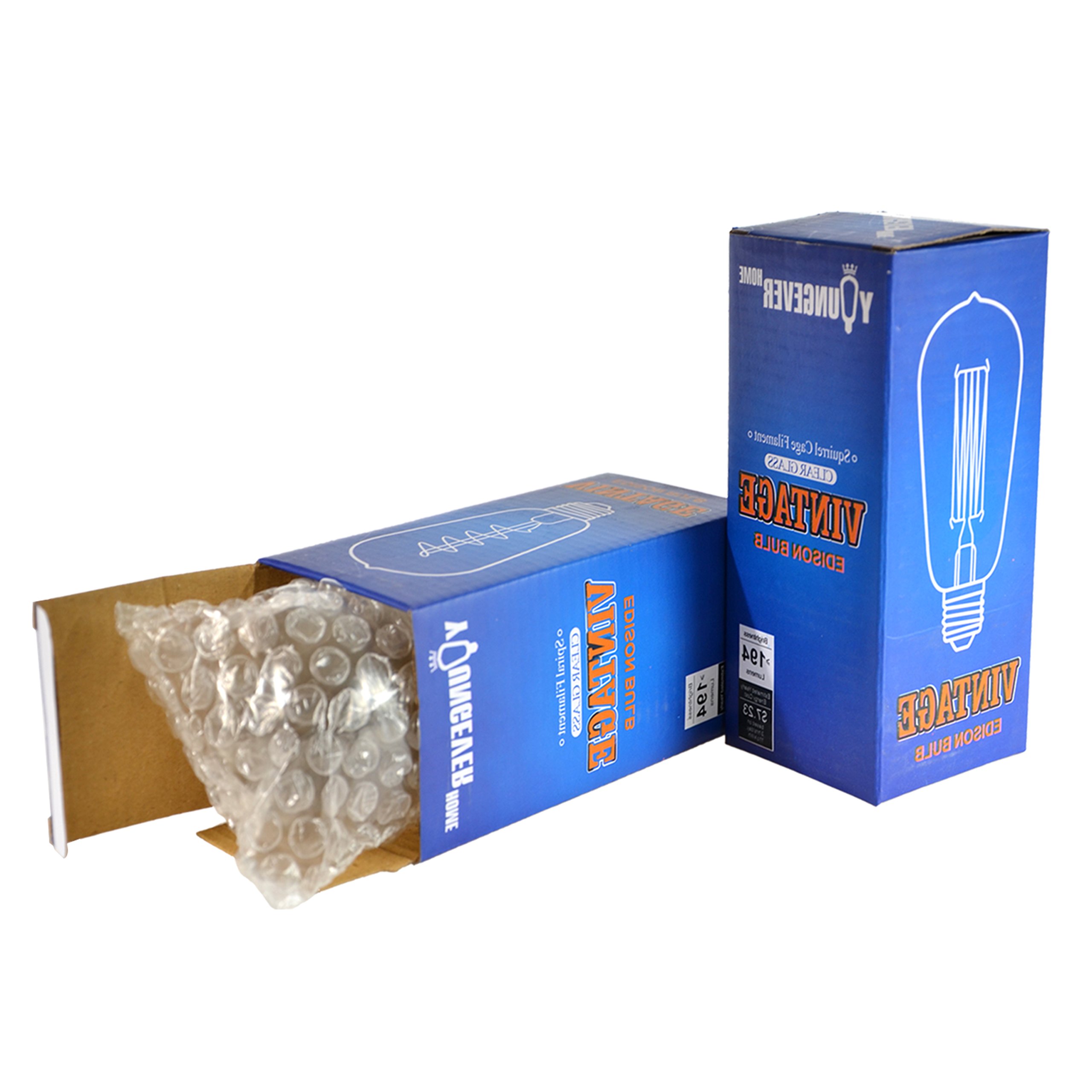 12 Pack Vintage Edison Light Bulbs, 7 Squirrel Cage Filament Bulbs , 5 Spiral Filament Bulbs, 60W, ST64, E26, Dimmable,Clear Glass, Industrial Vintage Bulbs