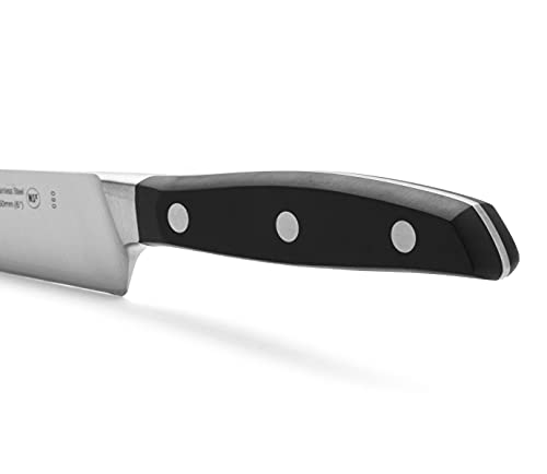 ARCOS Chef Knife 6 Inch Stainless Steel. Professional Kitchen Knife for Cooking. Ergonomic Polyoxymethylene Handle and 150 mm Blade. Series Manhattan. Color Black