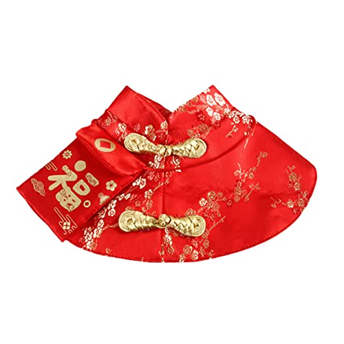 1pc Funny Costume Year Up Dynasty Decorative Dress Cloak Delicate Dog Size New Envelope Cape Pet Comfortable Dogs Chinese Coat Small Style Pets Cosplay L Red Clothes Cat