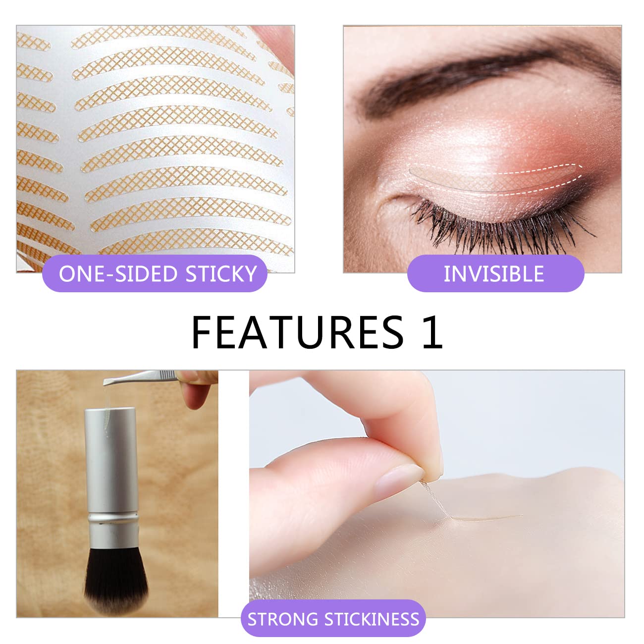 336Pcs Invisible Single Side Eyelid Tape Stickers, Eyelid Lifter Strips for Droopy Hooded Eyes, Eyes Makeup, Uneven Mono-eyelids