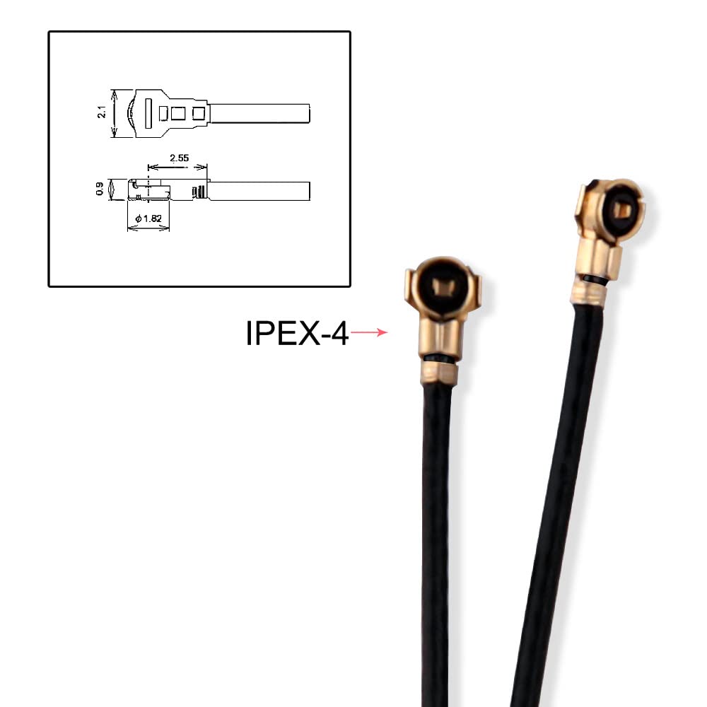 A Pair of 60cm/2ft MHF4 IPEX4 2.4/5g WiFi NGFF M.2 Antennas use for AC 7260 7265 8260 Ngff Card