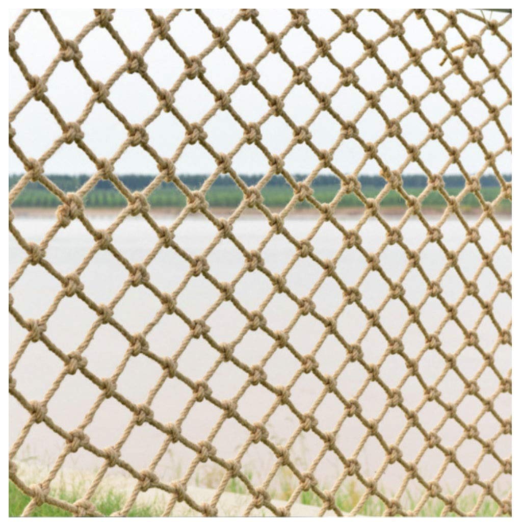 RZM Rope Net Wall Decor, Playground Climbing Net Kids Safety Net Treehouse Fence Net Birds Protective Net Children Swing Heavy Duty Hemp Cargo Cover Hammock Nets Child Safety Netting for Balcony