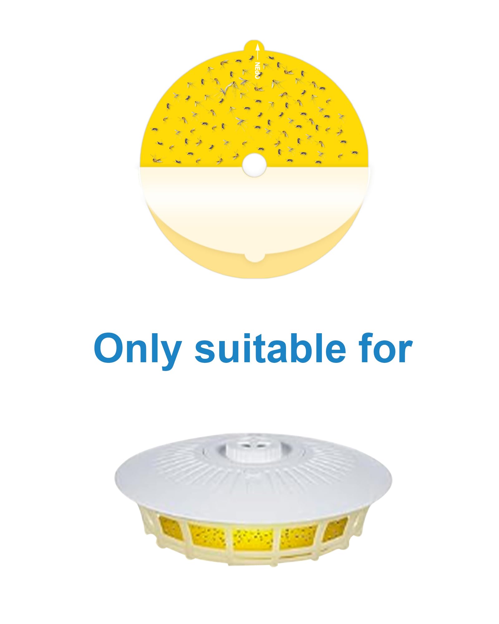 24 Pcs Flea Trap Refill Discs 4.72" Replacement Glue Boards with Hole for Flea Traps for Inside Your Home, Sticky Pads for Fleas, Bugs, Flies, Mosquitos, etc