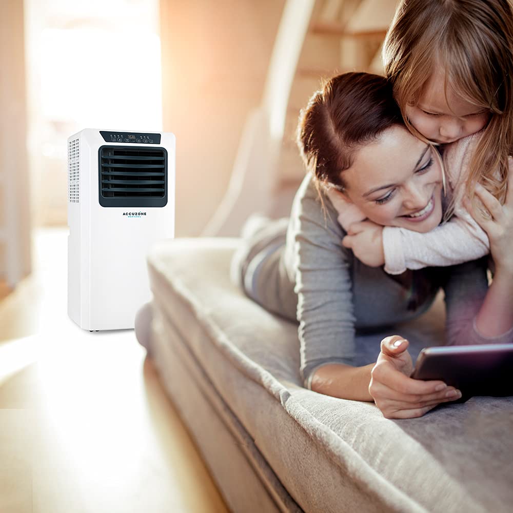 ACCUZONE Maxicool 11,000 BTU (SACC 6,000 BTU) Portable Air Conditioner 3-in-1 AC Portable, Dehumidifier, Fan for Rooms up to 350Sq ft.